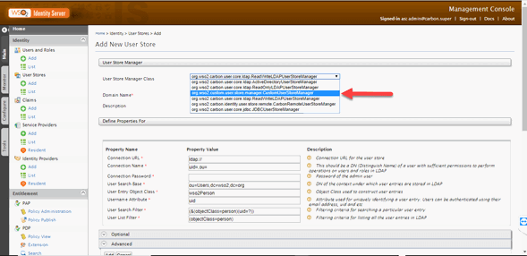 How to configure a custom User Store in WSO2 Identity Server